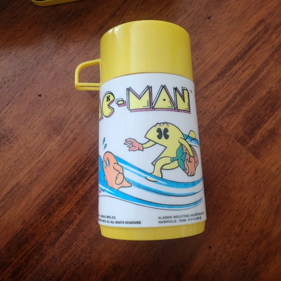 aladdin | Kitchen | Vintage Pacman Metal Lunchbox With Thermos New By ...